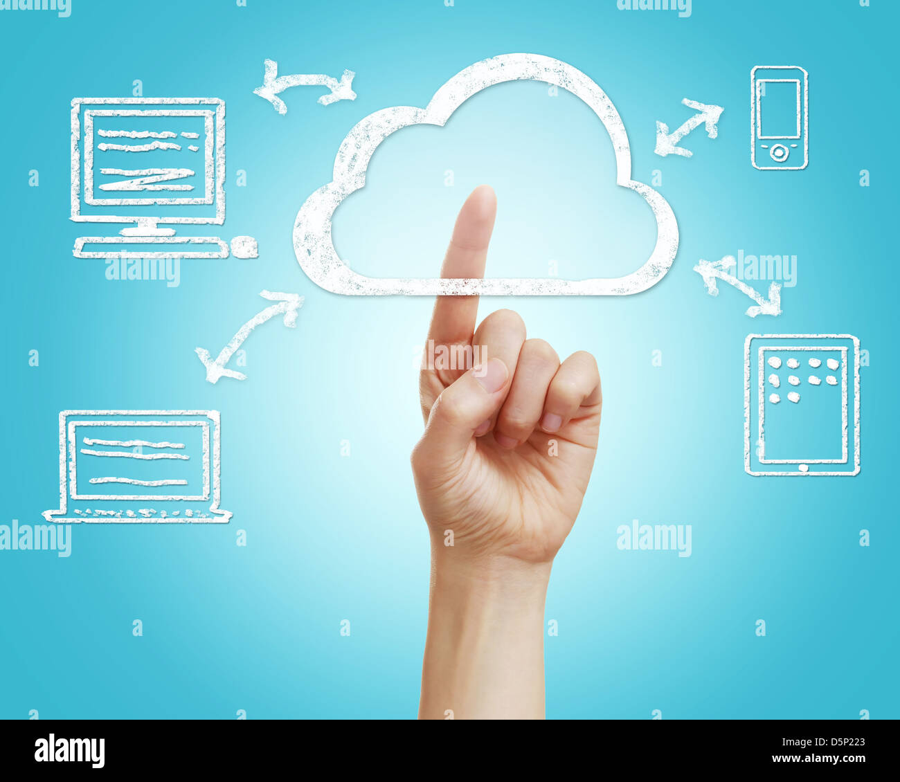 Hand with cloud computing concept Stock Photo - Alamy
