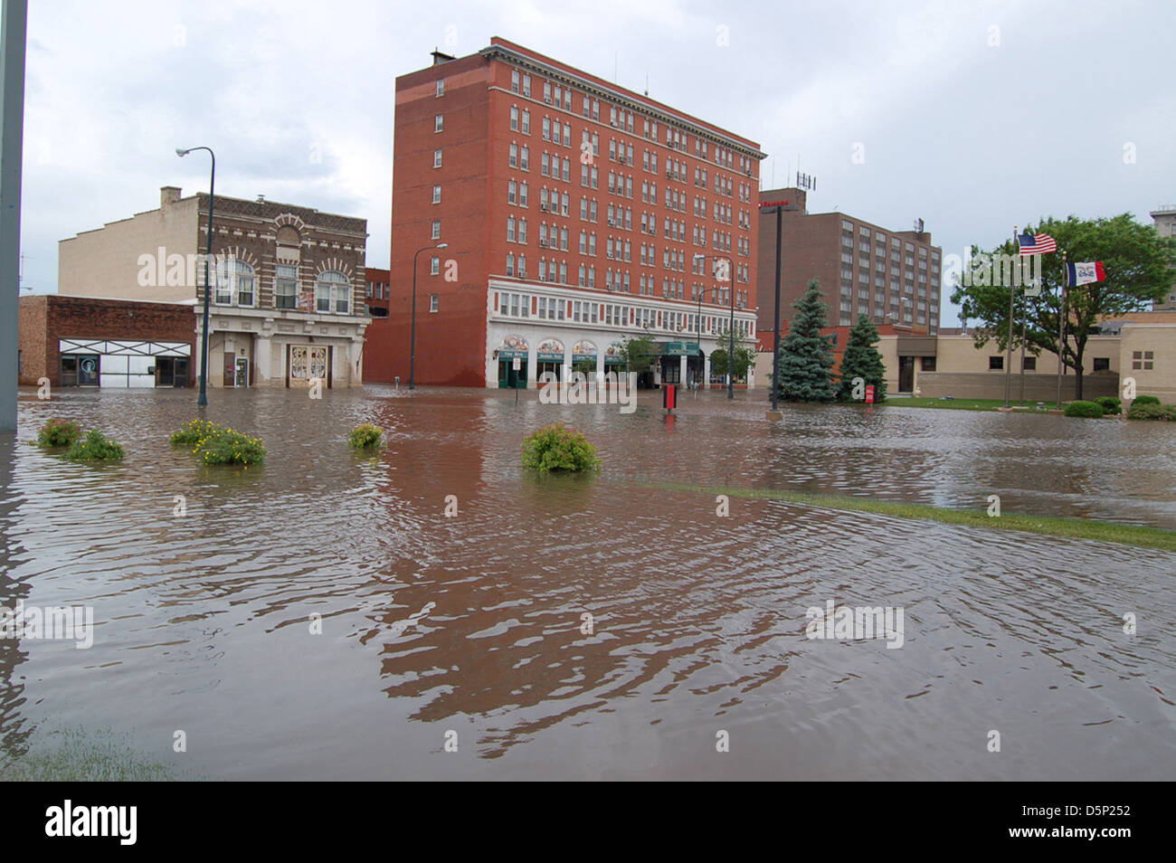 The canoe, seen navigating floodwaters in Iowa during midwest flooding ...