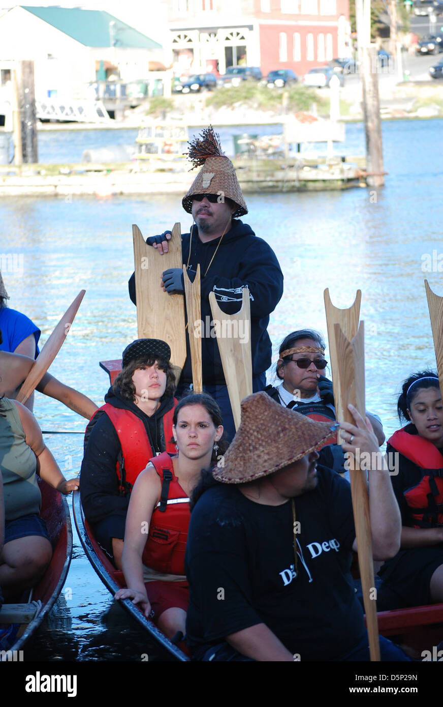 This image likely depicts a Coast Salish canoe, an integral part of the ...