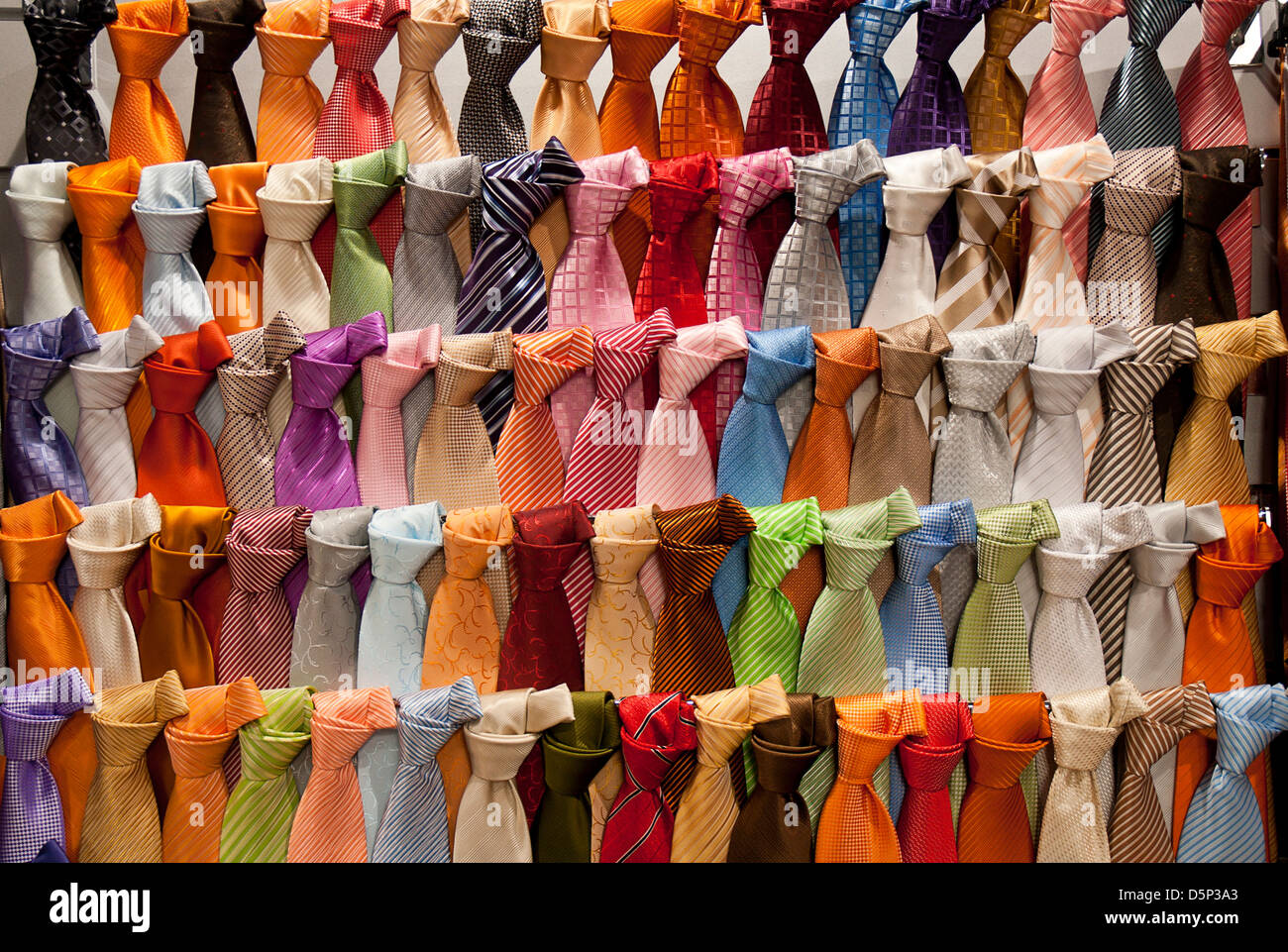 Set of neckties in exposition Stock Photo - Alamy