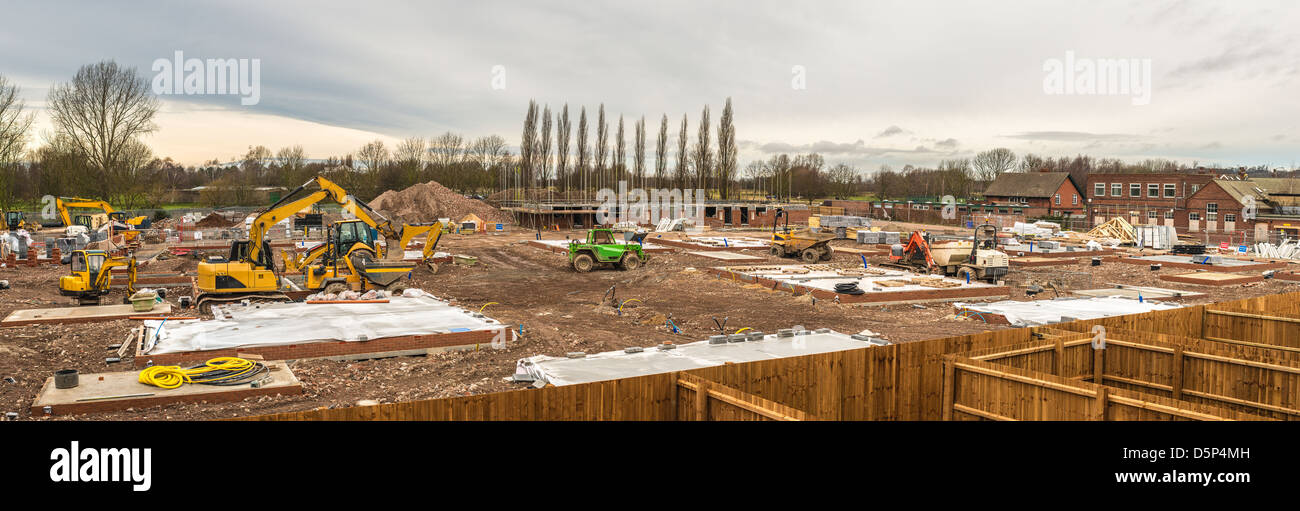 New houses under construction - panorama Stock Photo - Alamy