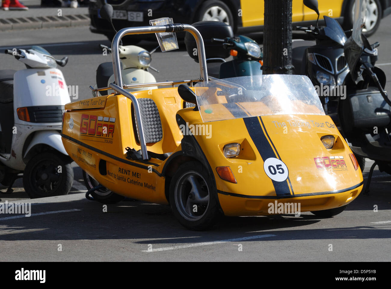Rental tourist car with GPS guide in city centre of Barcelona ...