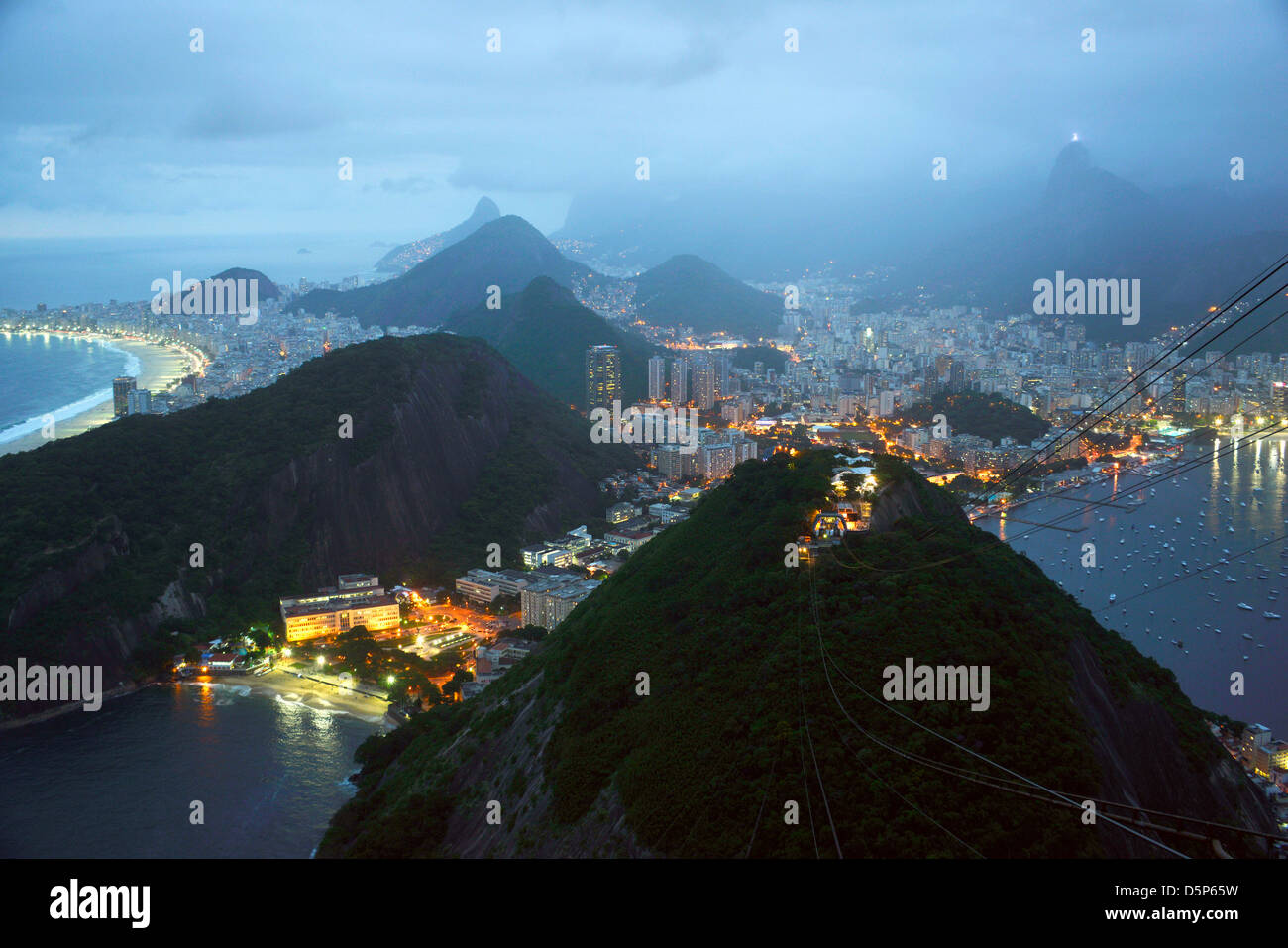 Rio skyline night hi-res stock photography and images - Alamy