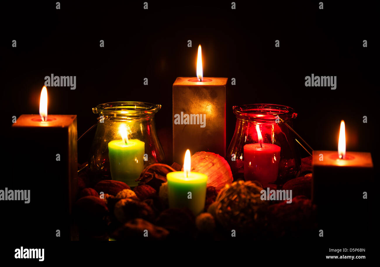 Candles and peace Stock Photo - Alamy