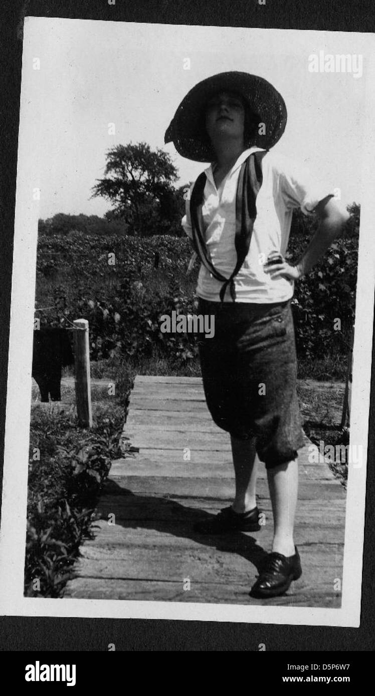 Helen Richey, an aviation pioneer, is pictured standing outdoors with a ...
