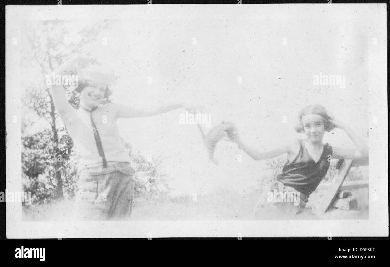 Girls pose with plane hi-res stock photography and images - Alamy