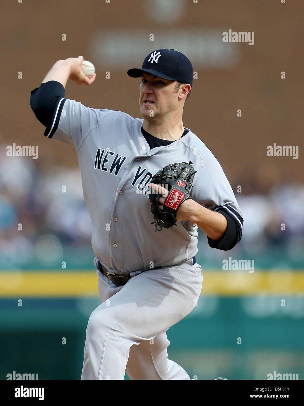 Detroit Michigan, USA. 6th April, 2013. New York Yankees starting ...