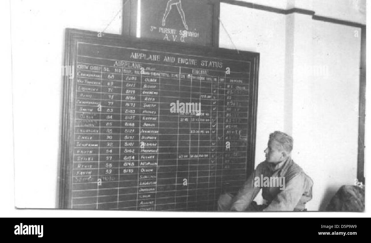 The 3rd Squadron Status Board indicates the operational status of ...