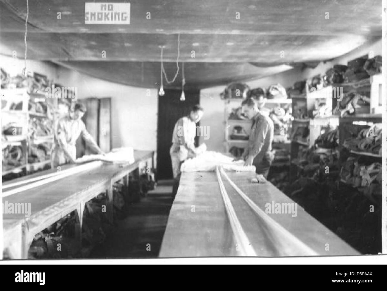 The parachute riggers room at the San Diego Air and Space Museum ...