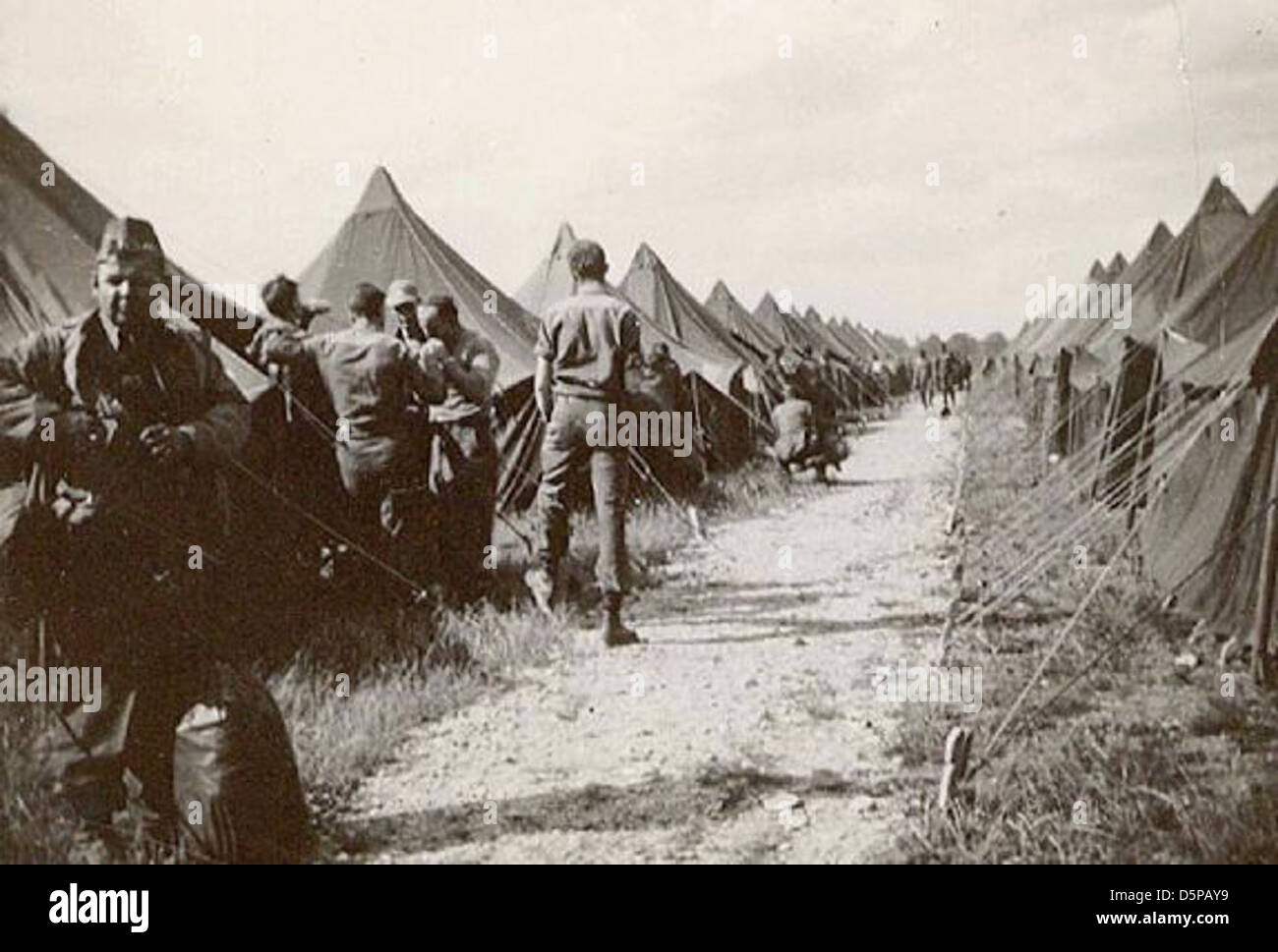 The Tent City in Laon, France, served as a temporary military base ...