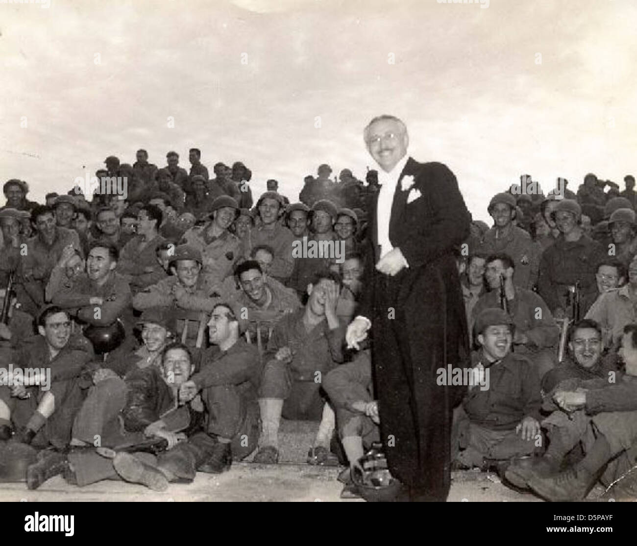 This close-up photograph captures a moment from the USO show in Vaness ...