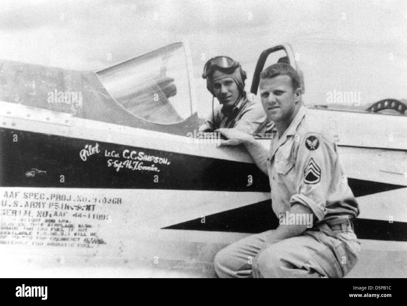 16 - LtCol Charles Simpson - SSgt Cormier, P-51K Stock Photo - Alamy