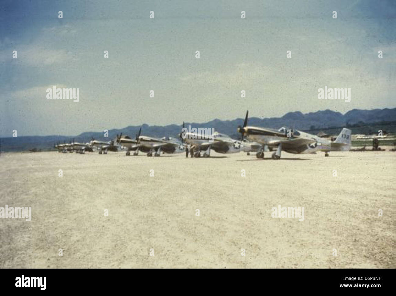 The 118th Tactical Reconnaissance Squadron's flightline in China, 1945 ...