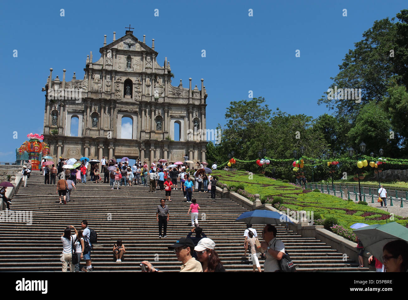 Ruinas Sao Paulo, Macao. UNESCO World Heritage Site, Macau SAR Stock ...