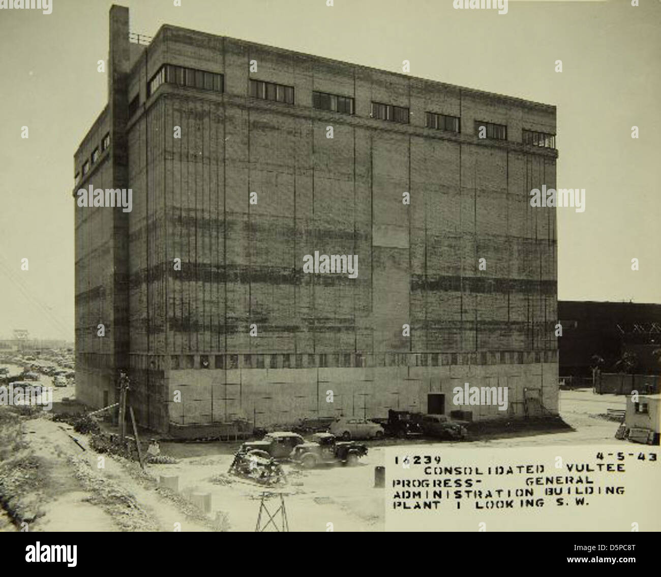 This image depicts the construction of the administration building at ...