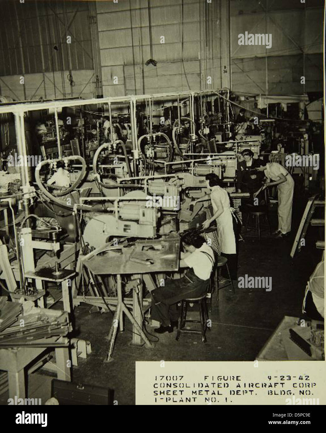 Factory scenes from the Consolidated/Convair Aircraft Factory in San ...