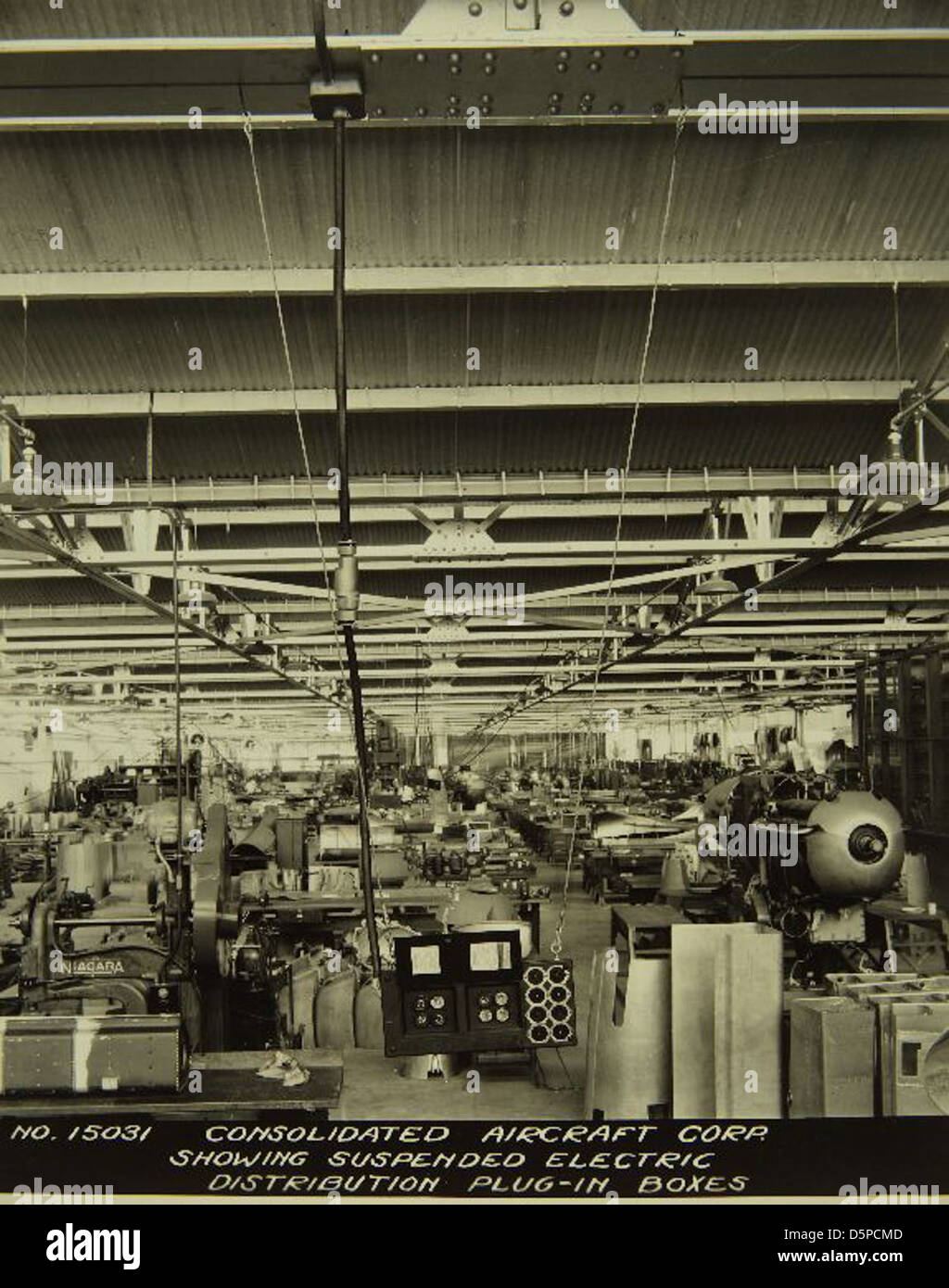 The machine shop at the Consolidated/Convair Aircraft Factory in San ...