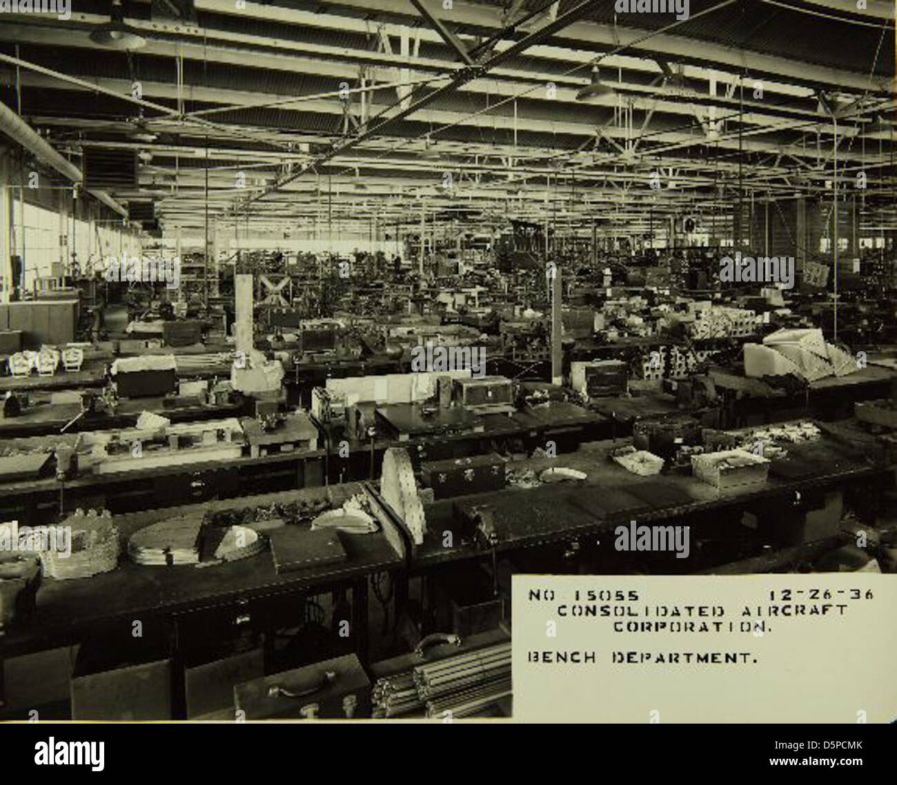This image shows the machine shop at the Consolidated/Convair Aircraft ...