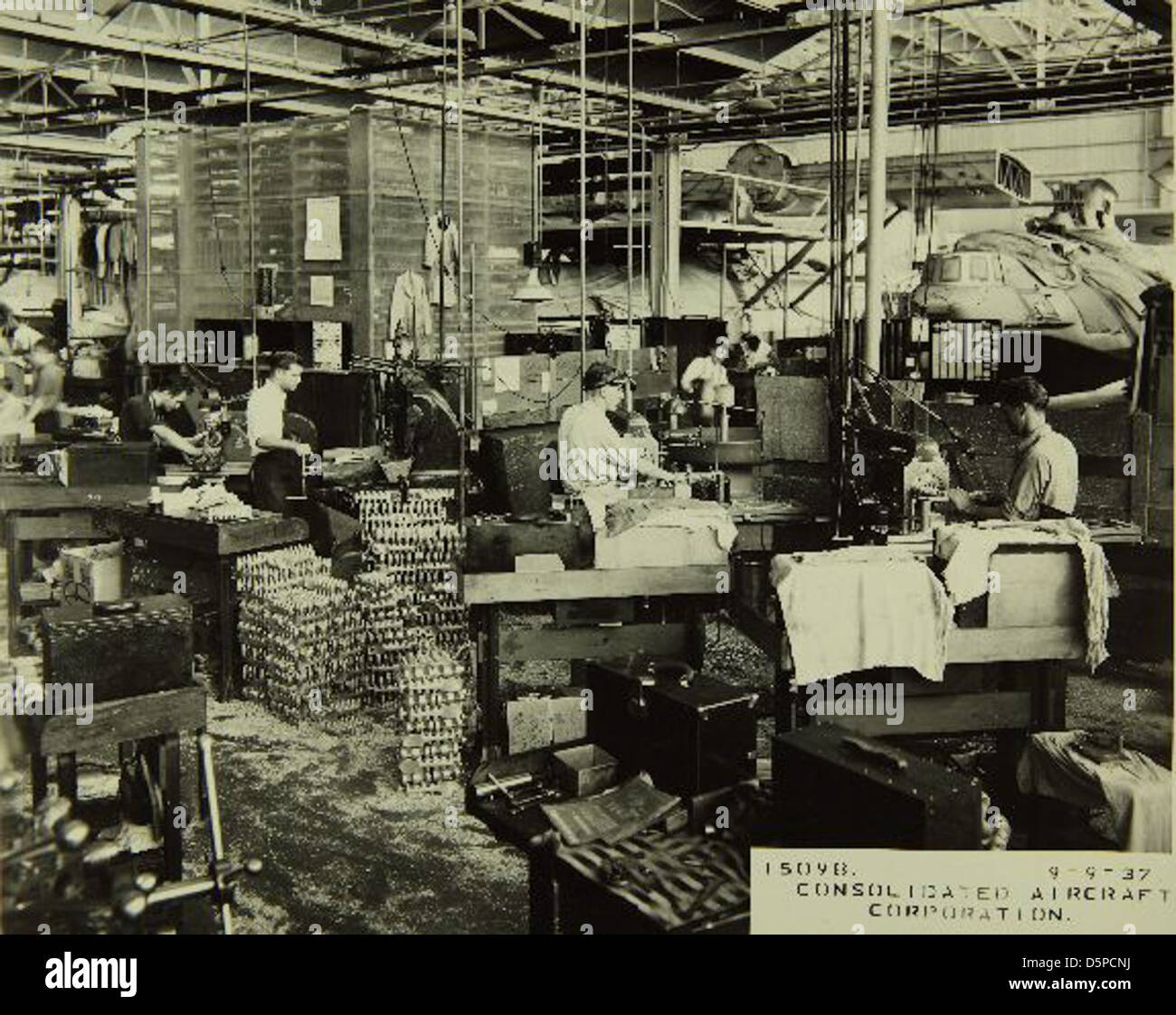 Plant Interior : Consolidated/Convair Aircraft Factory San Diego Stock ...