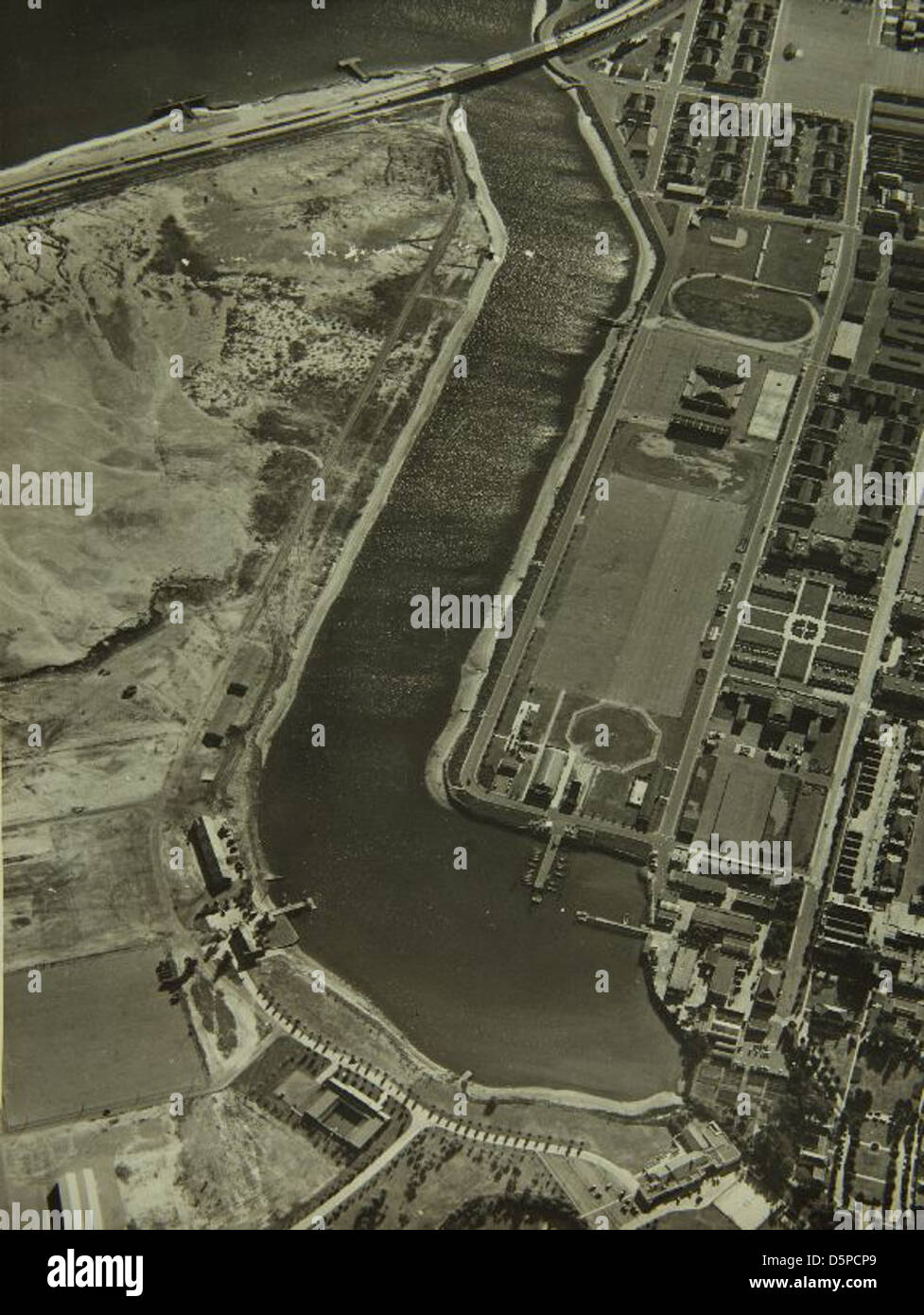 Aerial photograph showcasing the Consolidated/Convair Aircraft Factory ...