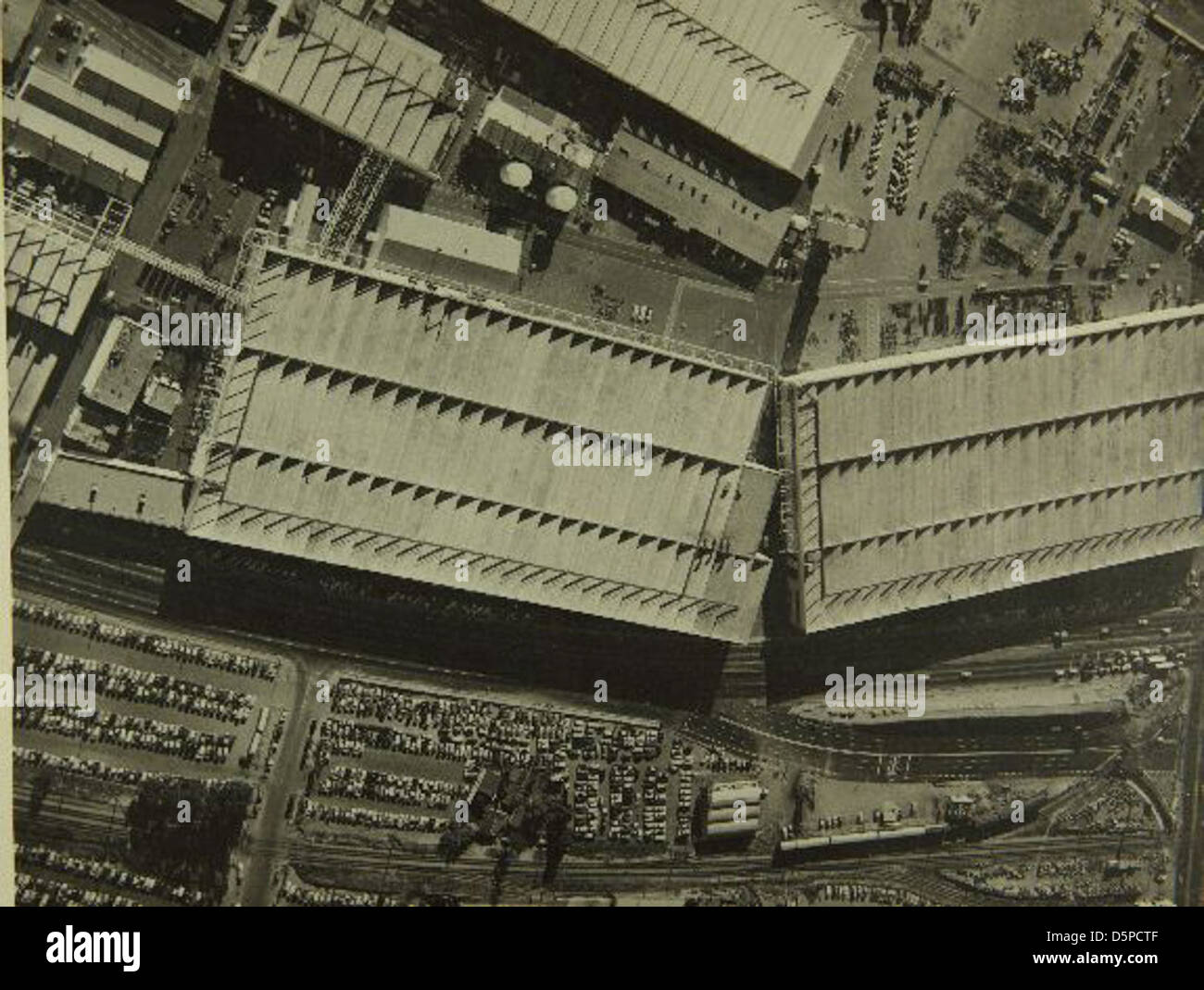 This aerial photograph captures the Consolidated/Convair aircraft ...