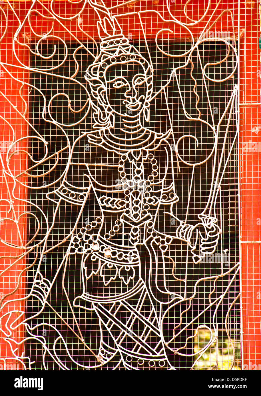 Design of ductile iron. Design patterns in Thai literature Stock Photo ...