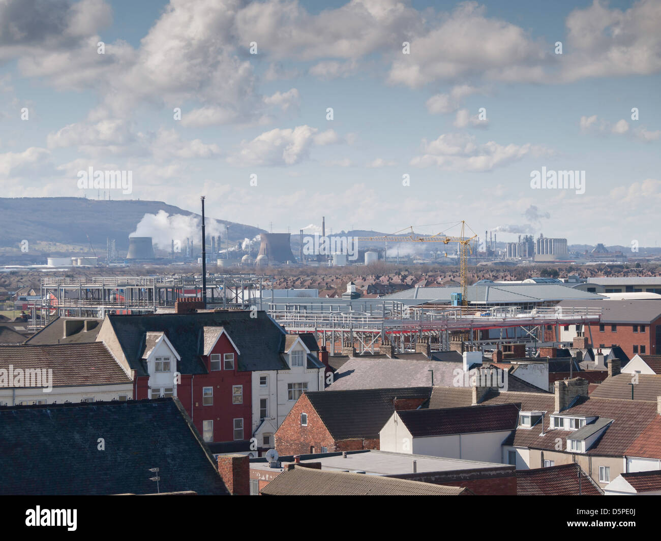 View from the top of the newly opened Redcar Beacon looking West to the ...