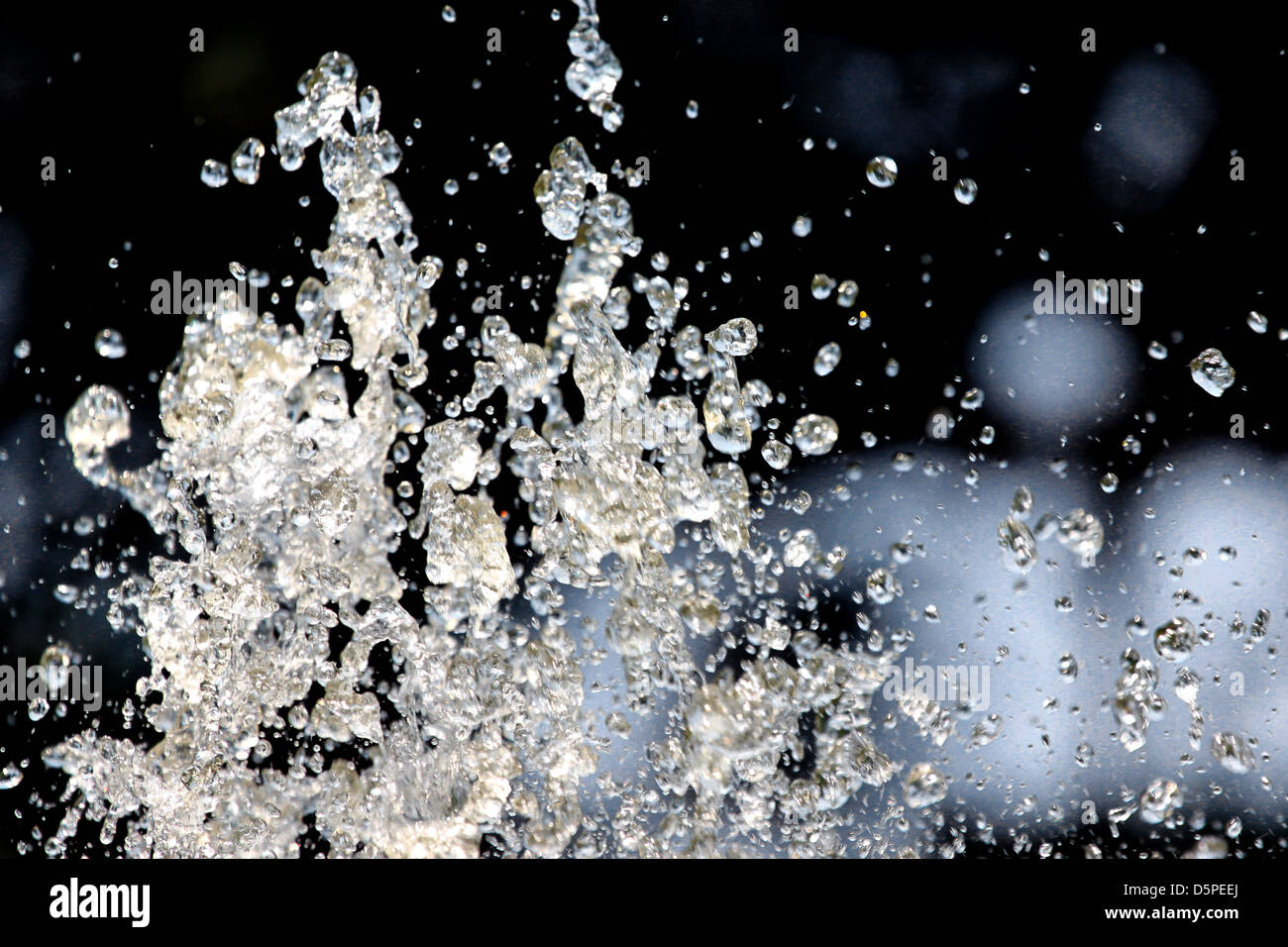 Water droplets with bubbles and Water Spread Stock Photo - Alamy
