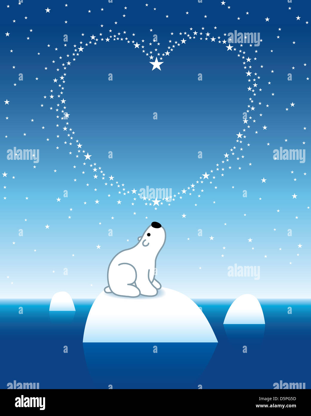 Polar bear alone on melting ice cap hi-res stock photography and images ...