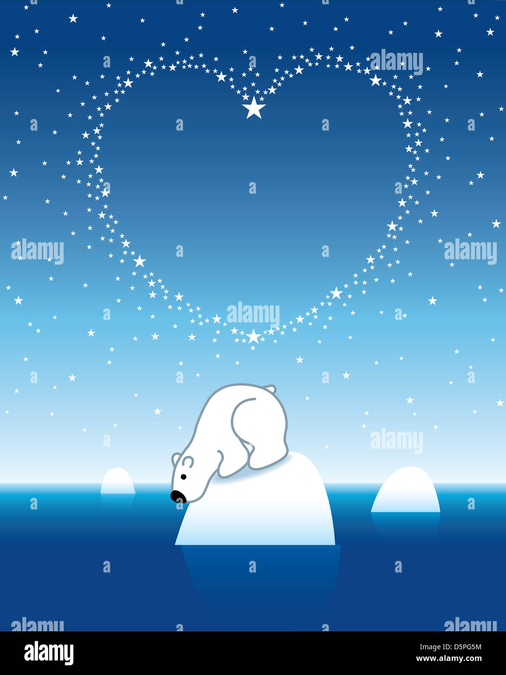 Polar bear alone on melting ice cap hi-res stock photography and images ...