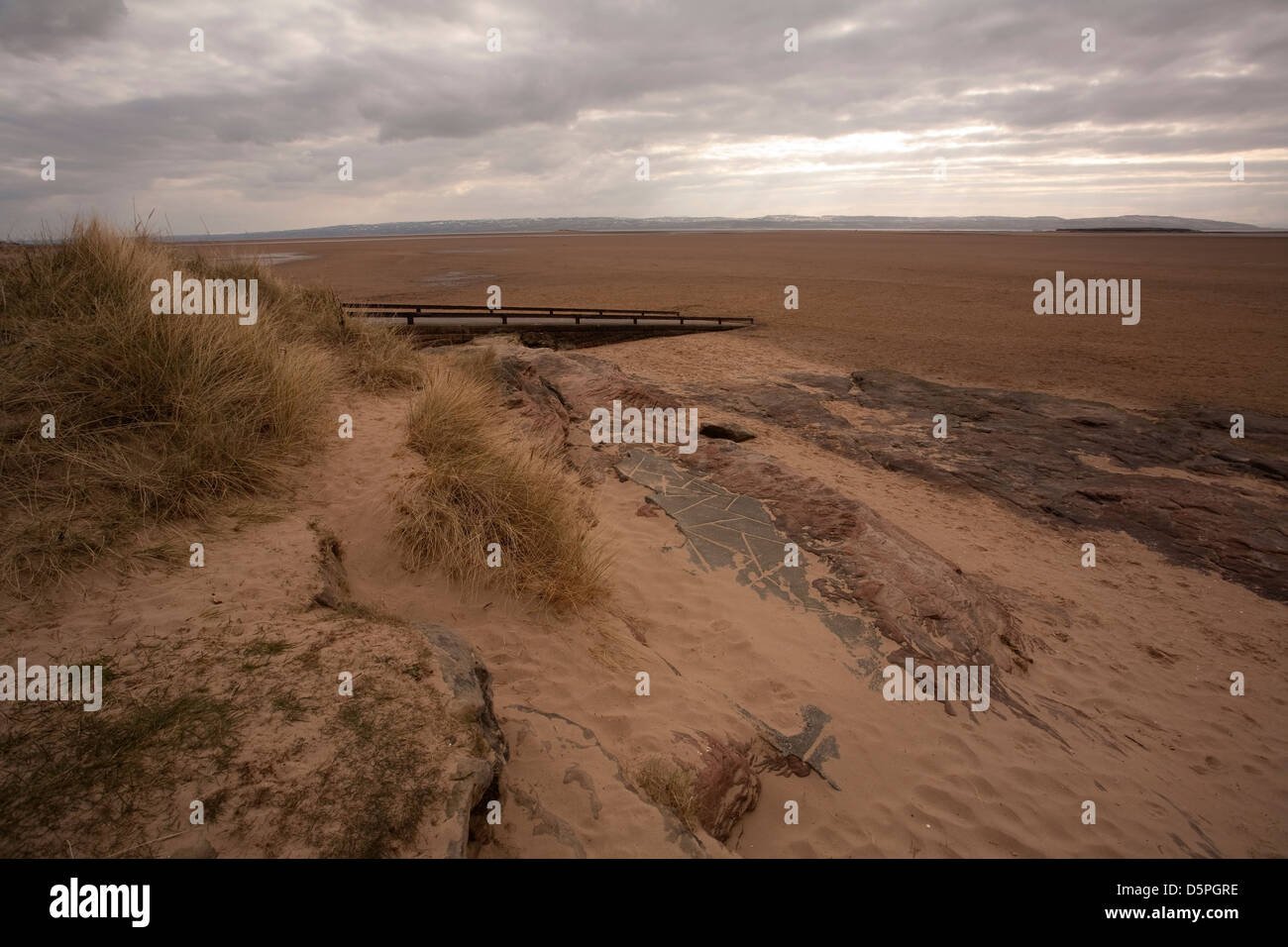 The Dee estuary from Red Rocks near Hoylake, Wirral,NW UK Stock Photo ...