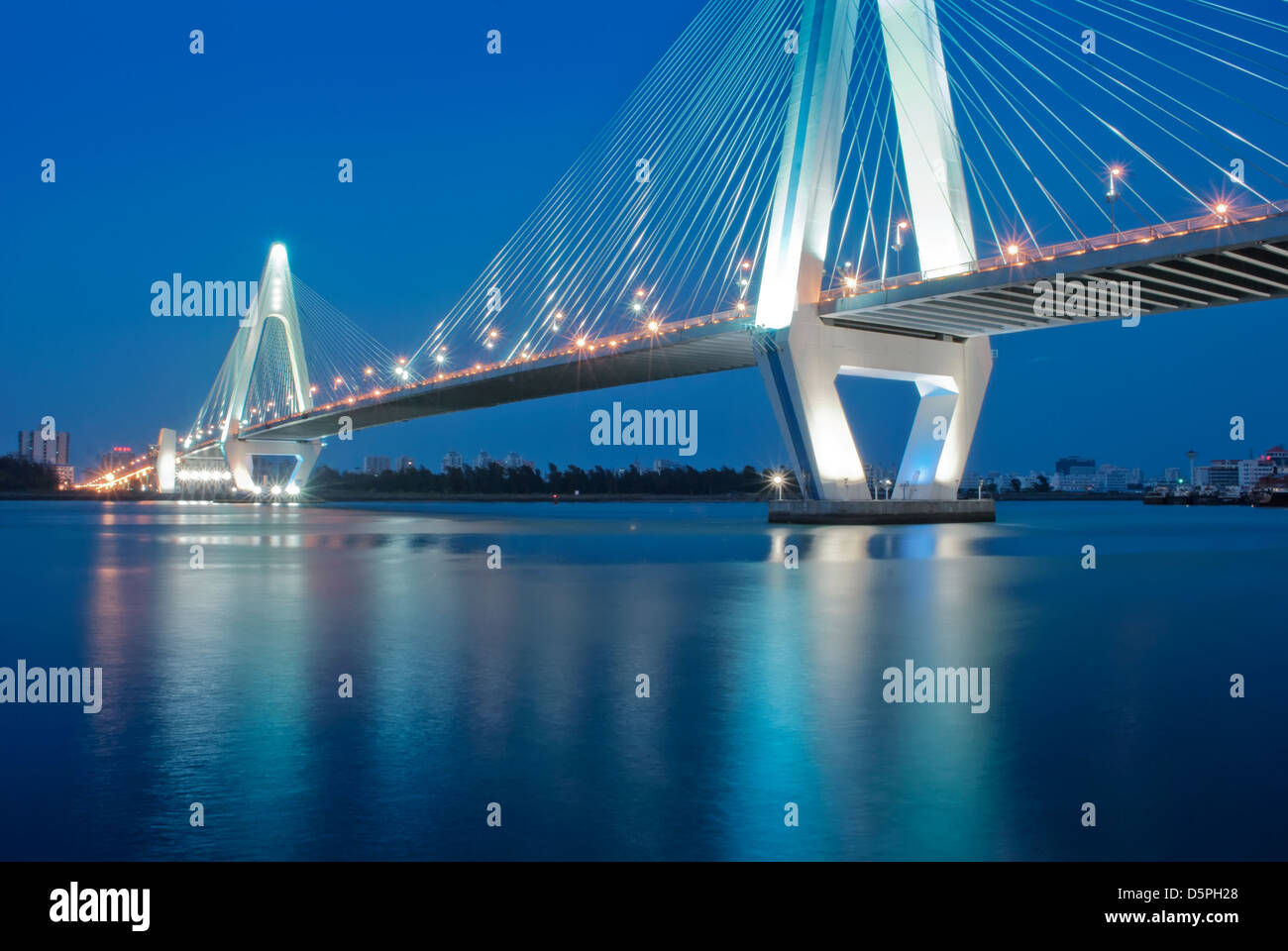 Guangzhou Night View Bridge Building High Resolution Stock Photography ...