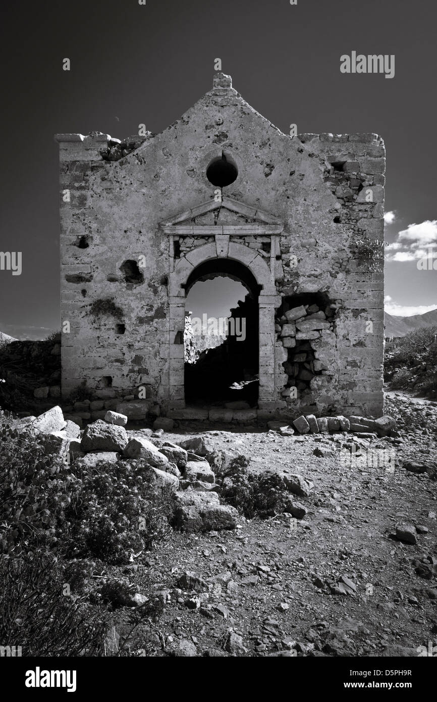 Church ruins on the Island of Gramvousa, Crete Stock Photo - Alamy
