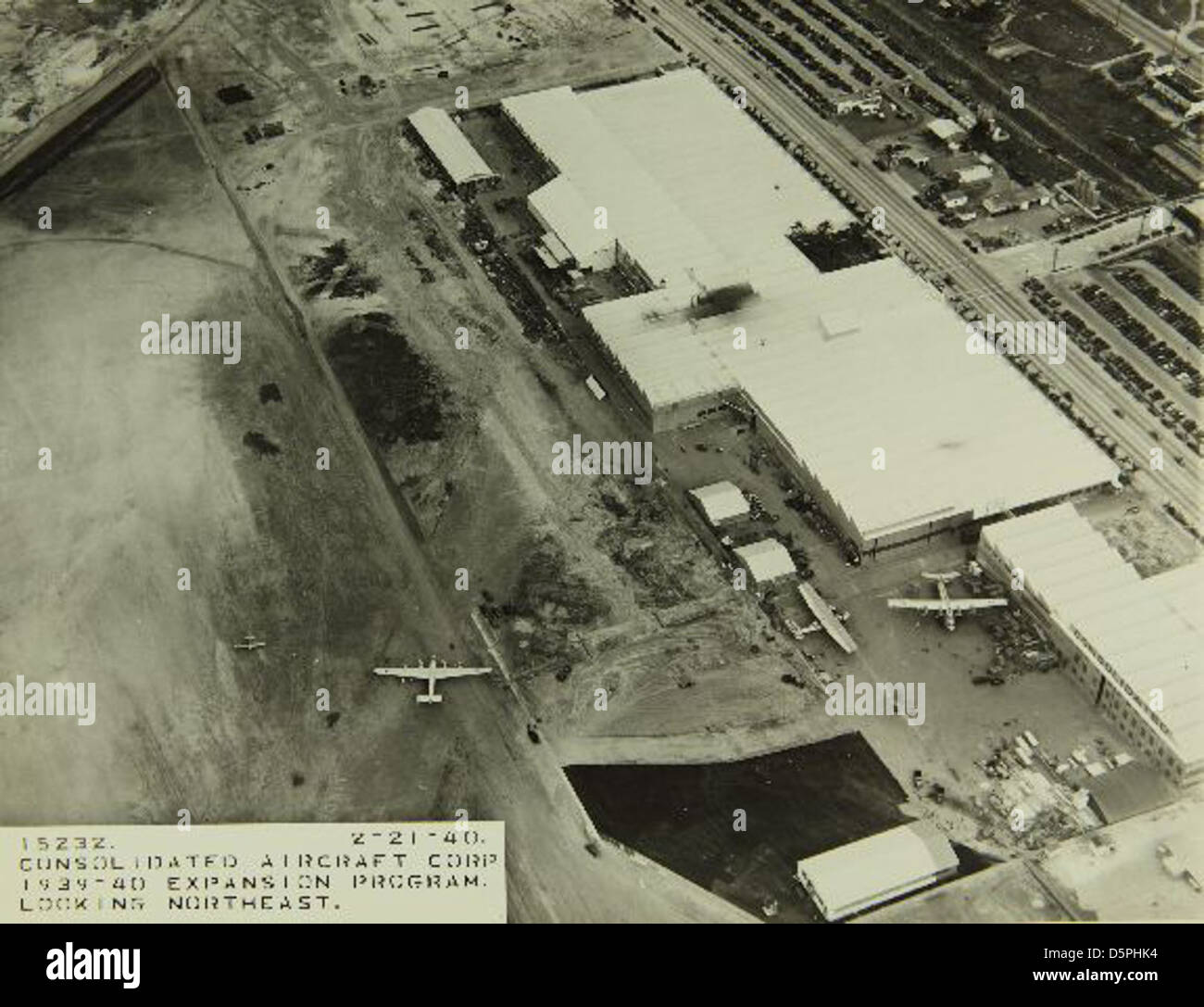 This image showcases the employees and plant operations at the Convair ...