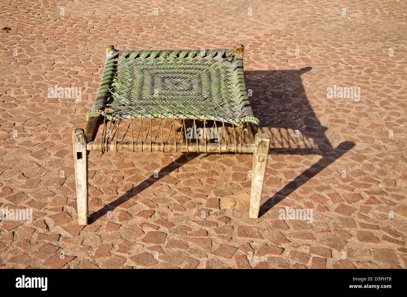old and grungy indian bed in Amritsar street , Punjab, India Stock ...