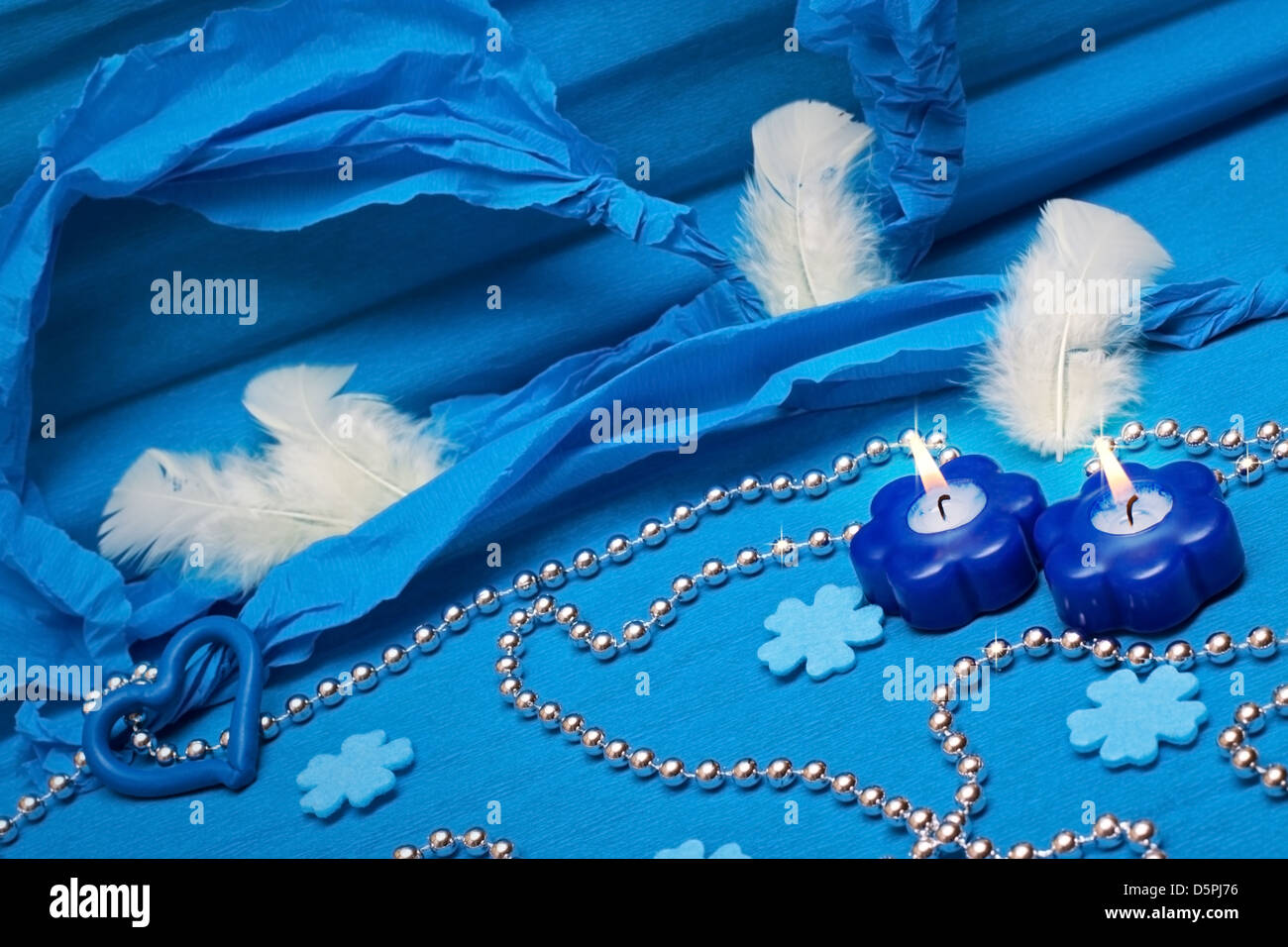 romantic blue background decoration Stock Photo - Alamy