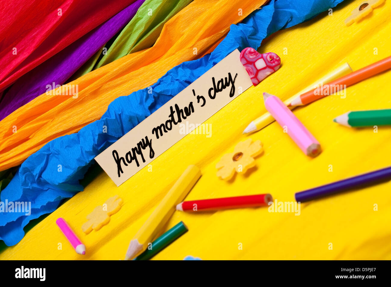 funny colorful background from children for mother Stock Photo - Alamy