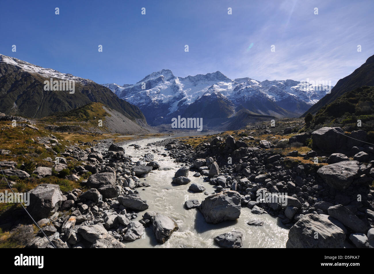 New Zealand southern Alps Mount Cook Landscape Stock Photo - Alamy
