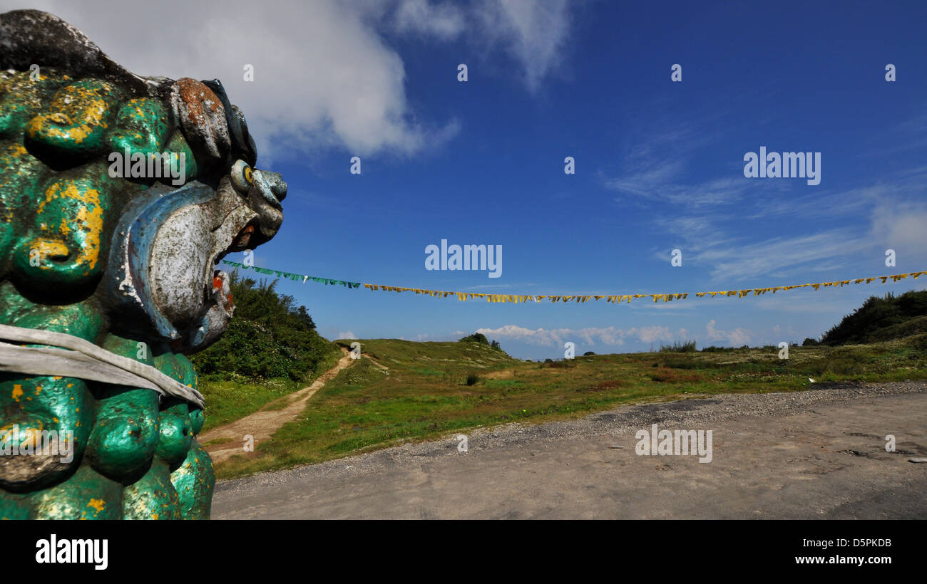India, Sikkim Pelling Prayer flags Stock Photo - Alamy