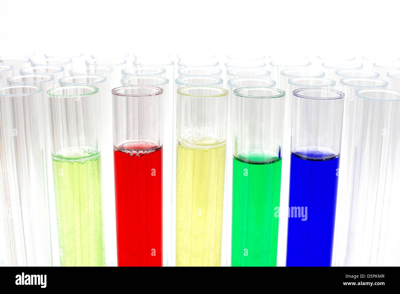 Test tubes containing coloured liquids Stock Photo - Alamy