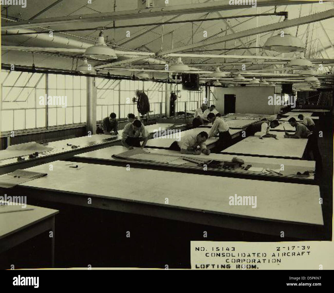 The Engineering Loft at the Consolidated/Convair Aircraft Factory in ...