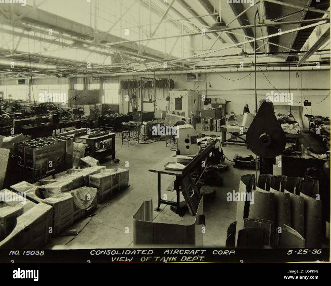 This image shows the machine shop at the Consolidated/Convair Aircraft ...
