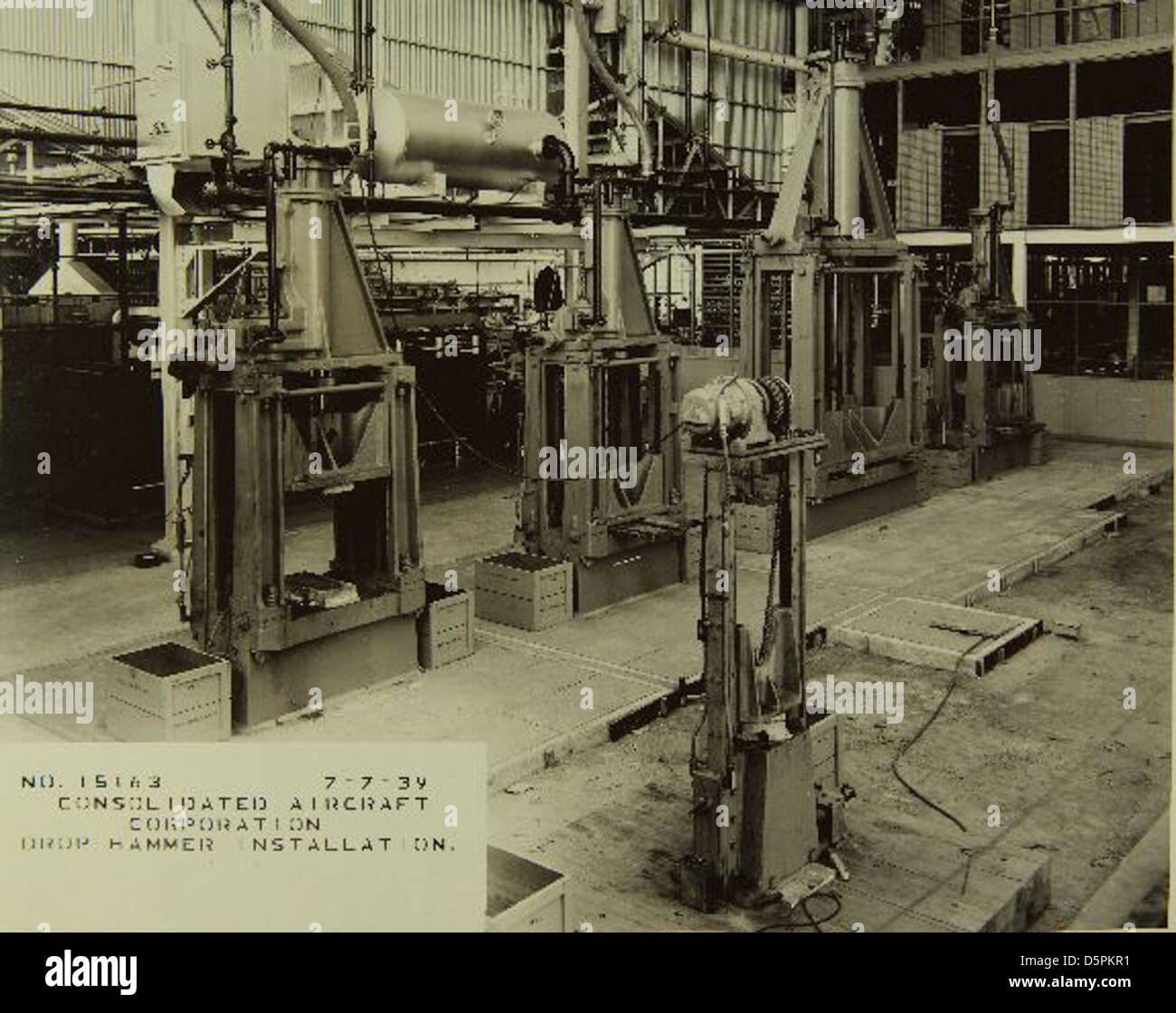 The interior of the Consolidated/Convair aircraft factory in San Diego ...