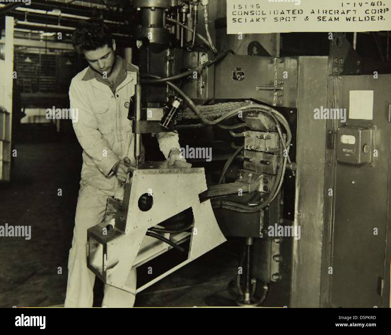 The interior of the Consolidated/Convair aircraft factory in San Diego ...