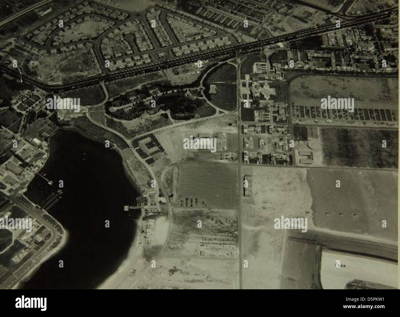This aerial view of the Consolidated/Convair aircraft factory at ...