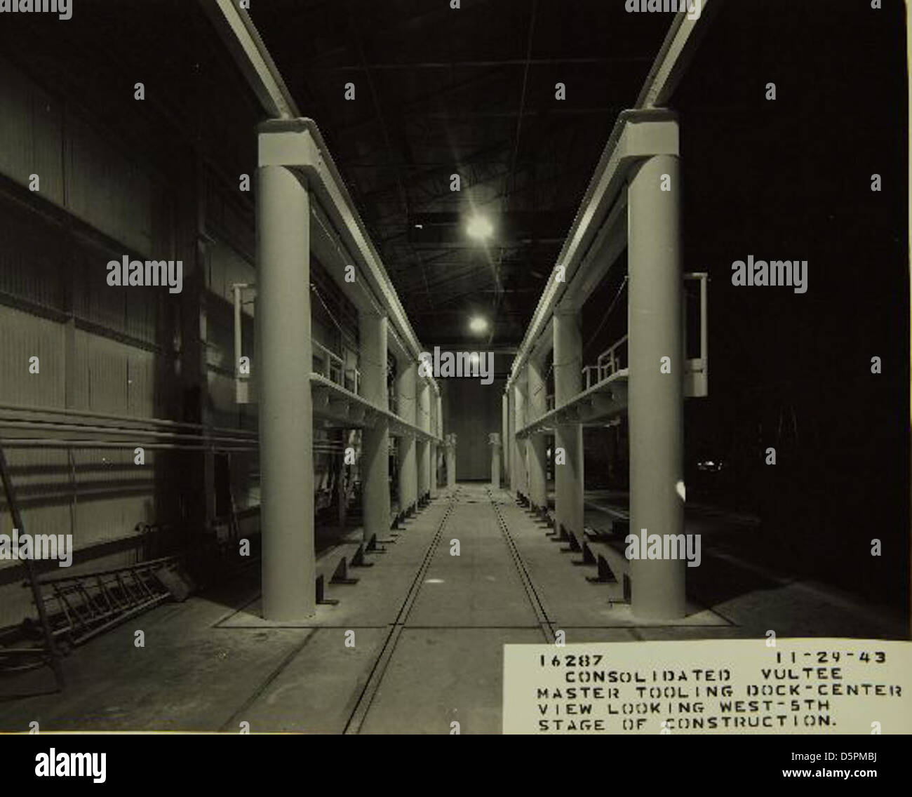 This image shows the Consolidated/Convair aircraft factory in San Diego ...