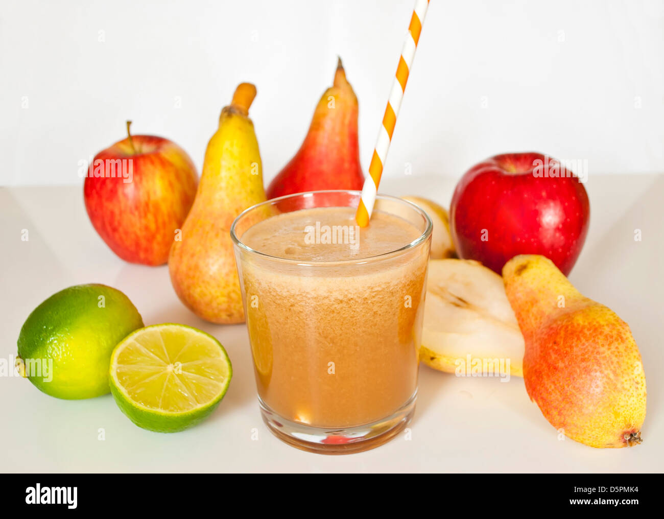 healthy organic fruit juice on white background Stock Photo - Alamy