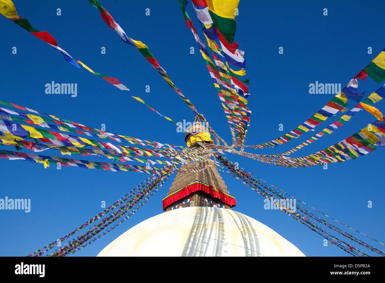 Boudha, Bouddhanath or Baudhanath Stupa, Kathmandu, Nepal Stock Photo ...