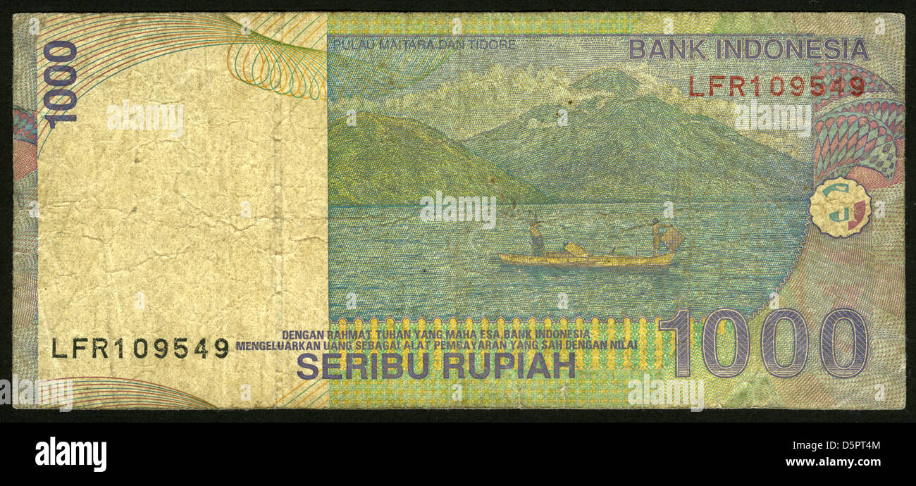 Banknote,Currency, 1000, Indonesia Stock Photo - Alamy