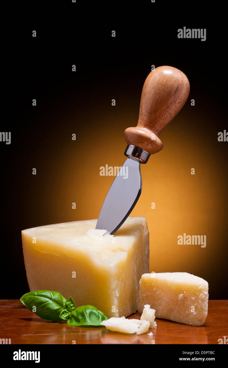 Parmesan cheese with parmesan knife hi-res stock photography and images ...